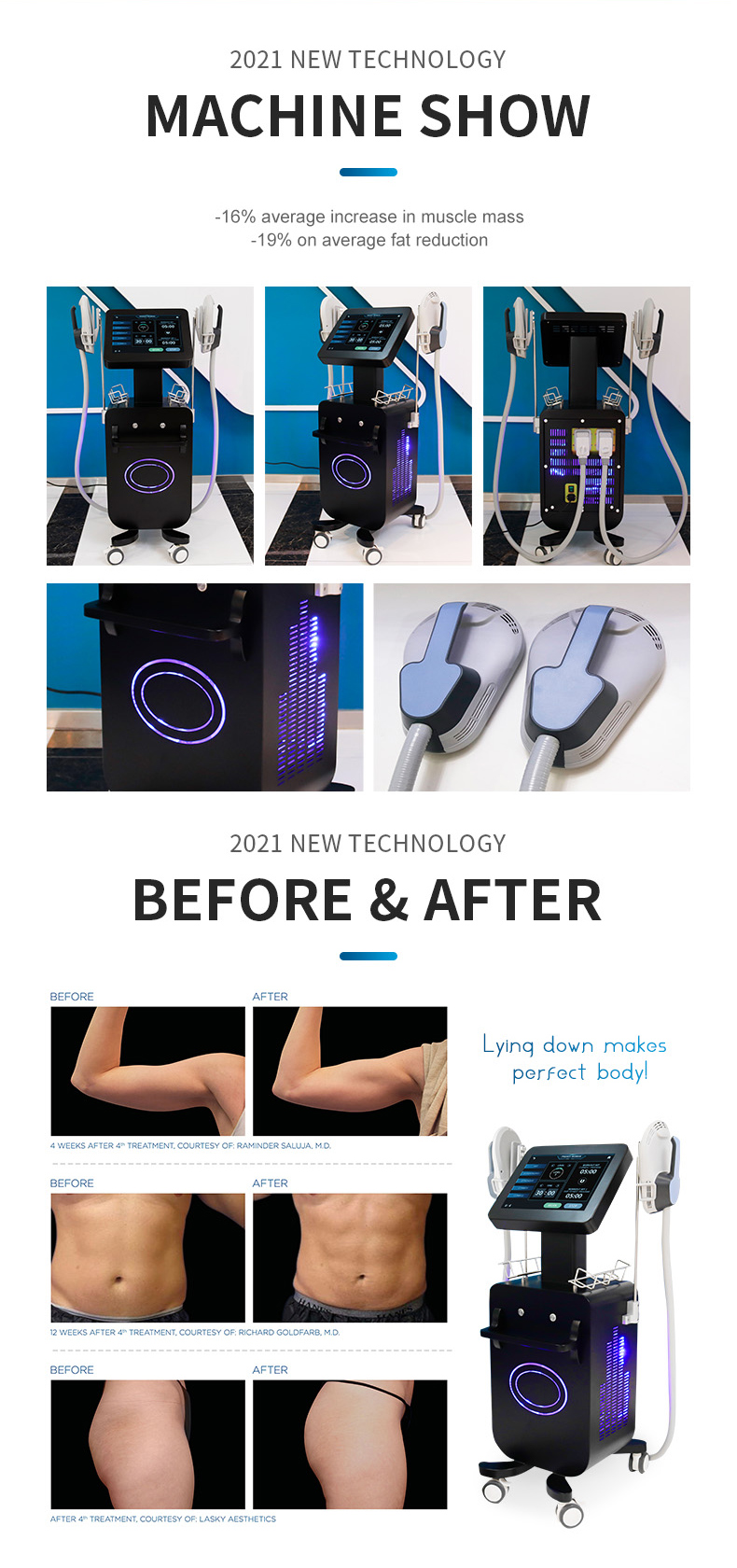 Work Simultaneously Loss Weight Muscle Building Ems Machine Emslim ...